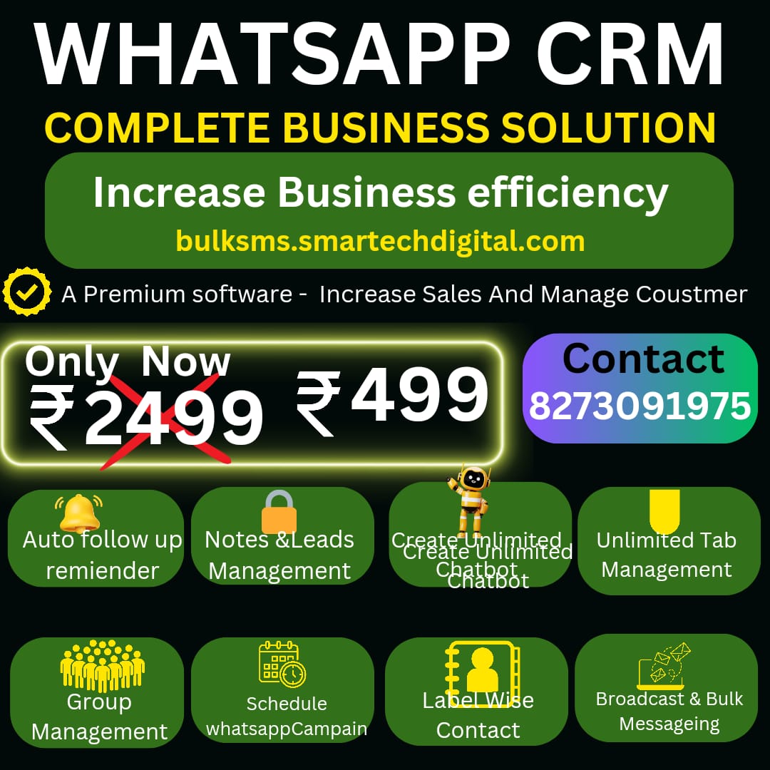 WHATSAPP CRM Software - smart tech